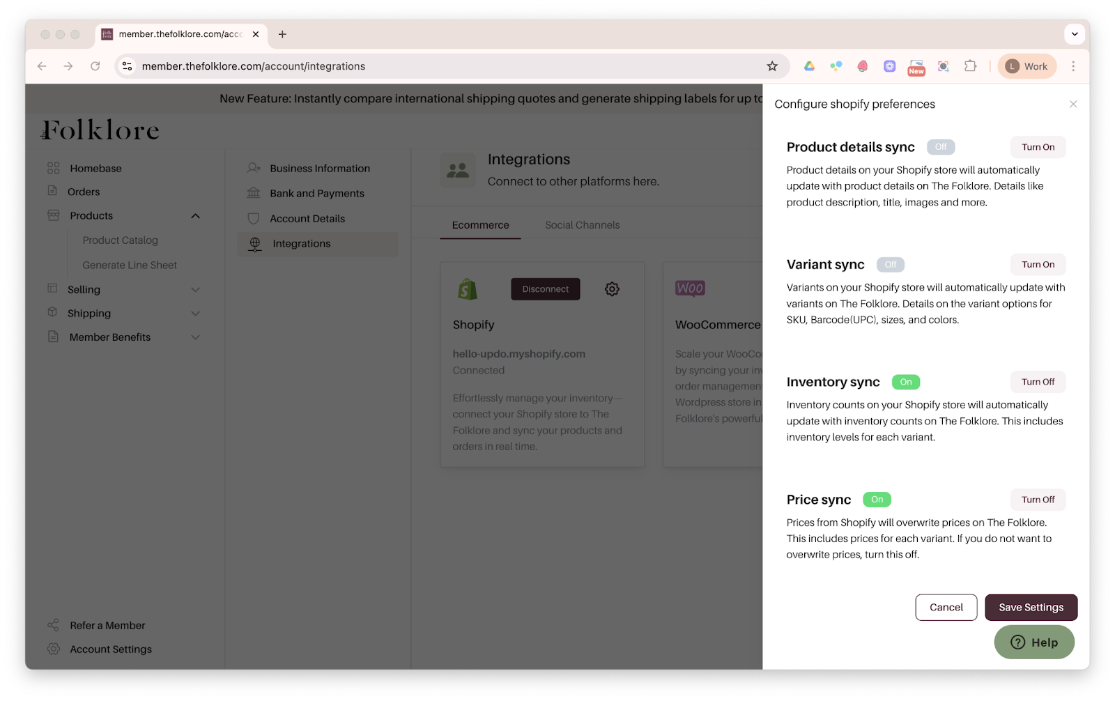 Managing Product Sync Settings – The Folklore
